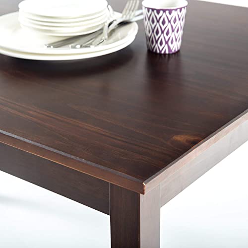 Zinus Juliet Espresso Wood Dining Table / Table Only, 45 in x 28 in x 29 in