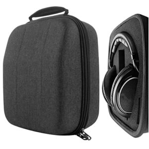 geekria shield case for large-sized over-ear headphones, replacement protective hard shell travel carrying bag with cable storage, compatible with sennheiser hd660s 2, hd599, akg k371 (dark grey)