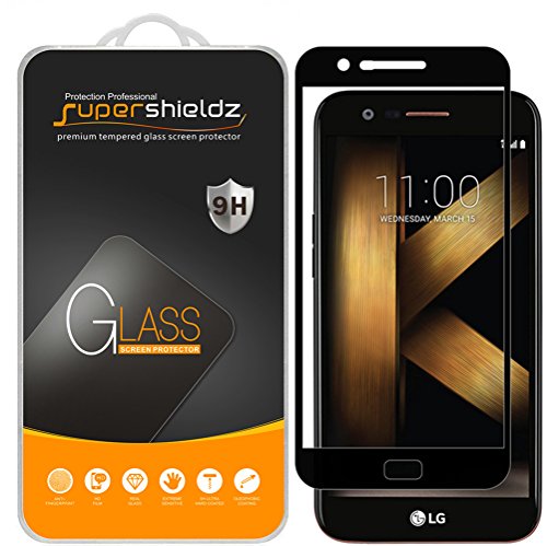 (2 Pack) Supershieldz Designed for LG K20 V (K20V) (Verizon) Tempered Glass Screen Protector, (Full Screen Coverage) Anti Scratch, Bubble Free (Black)