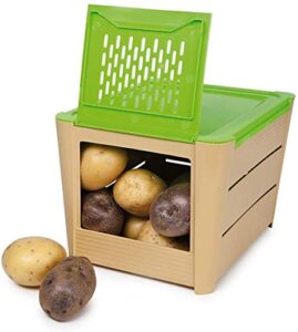 snips potato keeper, 10.04" x 7.87" x 6.89", green