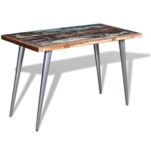 vidaXL Dining Table Solid Reclaimed Wood Vintage Dining Room Dinner Kitchen