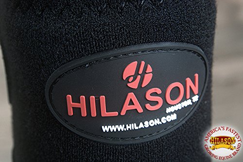 HILASON Medium Horse Medicine Sports Boots Rear Hind Leg Black