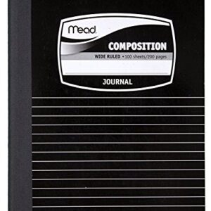 Mead Composition Books/Notebooks, Wide Ruled Paper, 100 Sheets, 9-3/4" x 7-1/2", 3 Pack (38063)