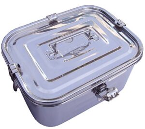 stainless steel rectangular kimchi food storage container (8l / 271oz / 12")