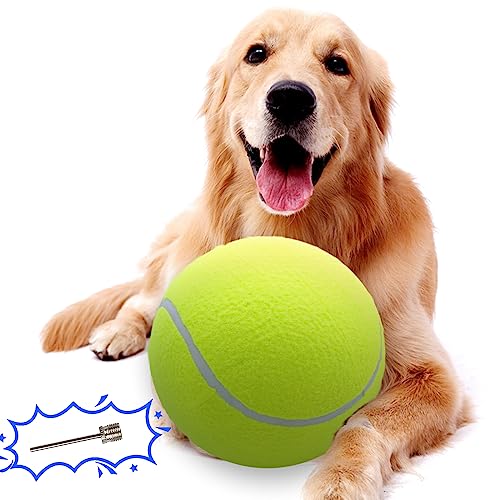 Banfeng Giant 9.5" Dog Tennis Ball Large Pet Toys Funny Outdoor Sports Dog Ball Gift with Inflating Needles