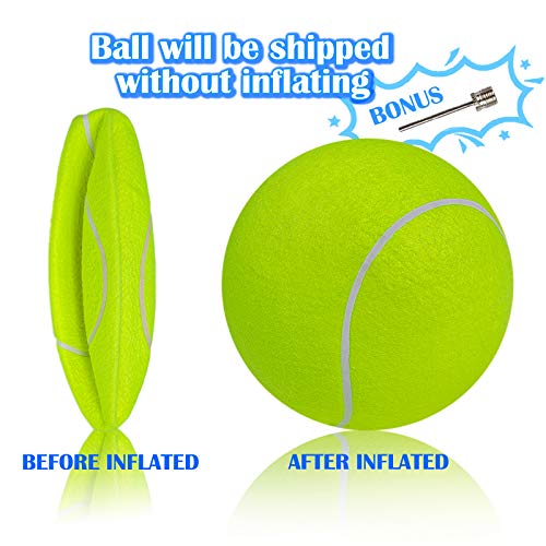 Banfeng Giant 9.5" Dog Tennis Ball Large Pet Toys Funny Outdoor Sports Dog Ball Gift with Inflating Needles