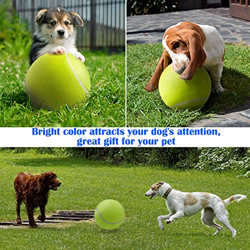 Banfeng Giant 9.5" Dog Tennis Ball Large Pet Toys Funny Outdoor Sports Dog Ball Gift with Inflating Needles