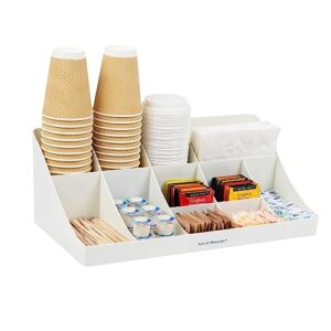 mind reader ' pioneer' breakroom organizer 11 compartment condiment holder, white