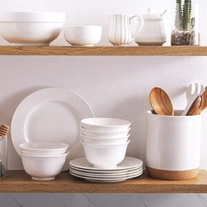 DOWAN 20 OZ Ceramic Soup Bowls & Cereal Bowls - White Bowls Set of 6 for Kitchen - Bowls for Cereal, Soup, Oatmeal, Rice, Pasta, Salad - Dishwasher & Microwave Safe