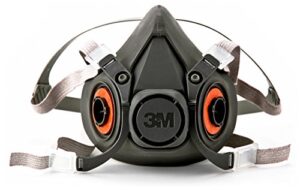 3m half facepiece reusable respirator 6300/07026(aad), respiratory protection hslnas, 2pack (large)