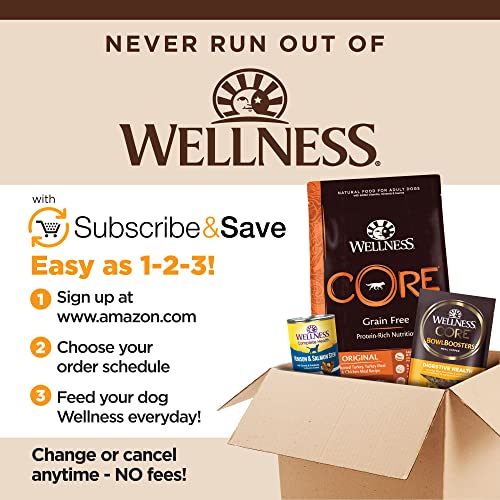 Wellness CORE Grain-Free Senior Dry Dog Food, Made in USA with Real Turkey and Natural Ingredients, With Nutrients for Immune, Joint, Skin & Coat Support, 24-Pound Bag