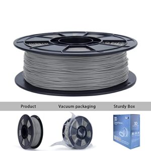 ZIRO TPU Filament 1.75mm,Flexible TPU Filament 1.75mm,3D Printer Filament 1.75mm TPU Flexible Filament 0.8KG Spool, Dimensional Accuracy +/- 0.05mm,Gray