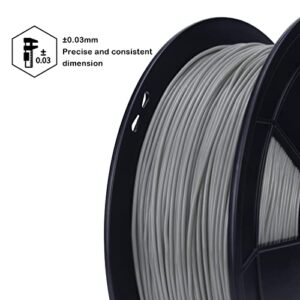 ZIRO TPU Filament 1.75mm,Flexible TPU Filament 1.75mm,3D Printer Filament 1.75mm TPU Flexible Filament 0.8KG Spool, Dimensional Accuracy +/- 0.05mm,Gray