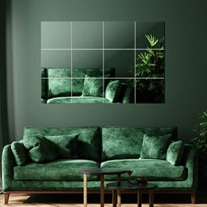 BBTO 9 Pieces Mirror Adhesive Craft Mirrors Shatterproof Sheet Small Mirror Tiles Flexible Self Adhesive Non Glass Mirror Plastic Mirror Wall Stickers, 6 x 9 Inches, 6 x 6 Inches