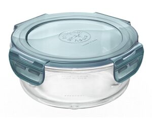 bormioli rocco frigoverre evolution collection - 5.5-inch round container - 50 cl (17 oz.) - grey