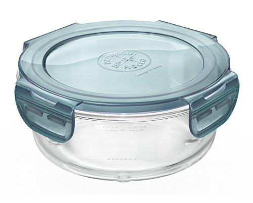 Bormioli Rocco Frigoverre Evolution Collection - 5.5-Inch Round Container - 50 cl (17 oz.) - Grey