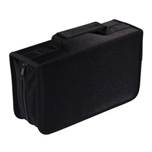 128 capacity cd/dvd case wallet, storage,holder,booklet by rekukos（black）