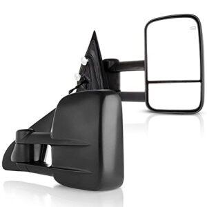 eccpp towing mirrors replacement fit for 2014-2018 for chevy for gmc for silverado for sierra 1500 2015-16 2500 hd 3500 hd power heated mirrors