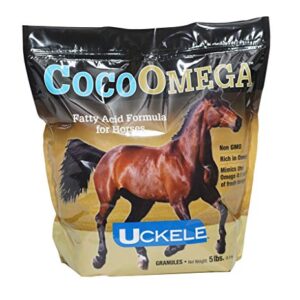 Uckele CocoOmega Granular Horse Supplement - Fatty Acid Formula for Horses - Equine Vitamin & Mineral Supplement - Non-GMO - Soy Free - 5 Pound (lb)