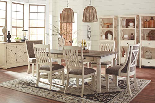 Signature Design by Ashley Bolanburg Upholstered Dining Room Chair, 2 Count, Antique White