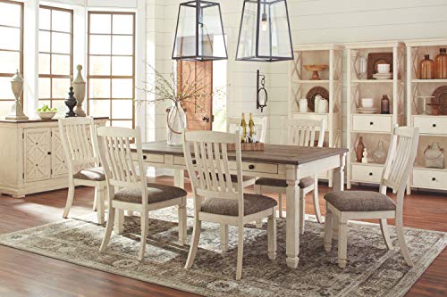 Signature Design by Ashley Bolanburg Upholstered Dining Room Chair, 2 Count, Antique White