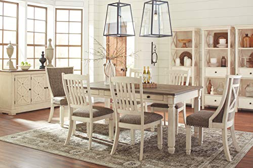 Signature Design by Ashley Bolanburg Upholstered Dining Room Chair, 2 Count, Antique White