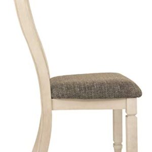 Signature Design by Ashley Bolanburg Upholstered Dining Room Chair, 2 Count, Antique White