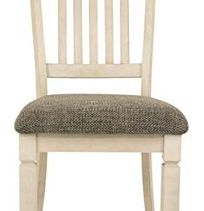 Signature Design by Ashley Bolanburg Upholstered Dining Room Chair, 2 Count, Antique White