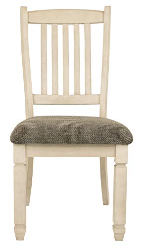 Signature Design by Ashley Bolanburg Upholstered Dining Room Chair, 2 Count, Antique White