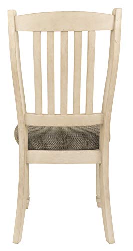 Signature Design by Ashley Bolanburg Upholstered Dining Room Chair, 2 Count, Antique White