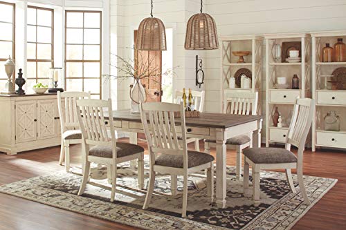 Signature Design by Ashley Bolanburg Upholstered Dining Room Chair, 2 Count, Antique White