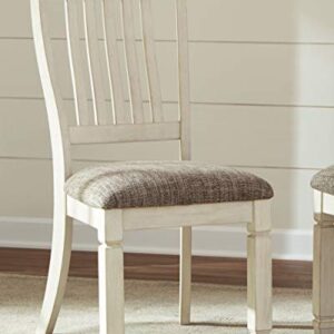 Signature Design by Ashley Bolanburg Upholstered Dining Room Chair, 2 Count, Antique White