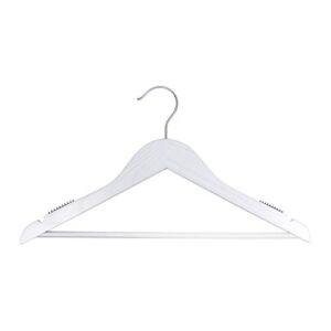 nahanco 20917wb, 17” premium wooden suit hanger, low gloss whitewash – 100/ctn