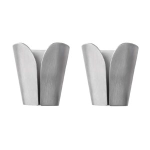 kes kitchen towel hooks self adhesive dish towel holder hand towel hook hanger rustproof stainless steel brushed finish 2 pack, ah7201-2-p2