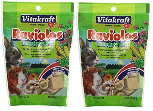 Vitakraft Raviolos Crunchy Treat for Pet Rabbits, Guinea Pigs & Hamsters, 10 Ounce Pouch