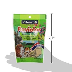 Vitakraft Raviolos Crunchy Treat for Pet Rabbits, Guinea Pigs & Hamsters, 10 Ounce Pouch