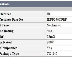 Jekewin 2 pcs of IRFP250 IRFP250N MOSFET FET N-Channel 30A 200V