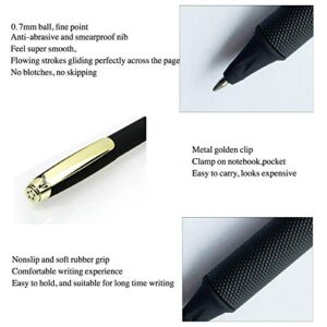 Kihamp Pens,Black lnk Pens Kits,0.7mm Gel Pens,Office Pen, Black,12-Count (Fine Point, Silver)