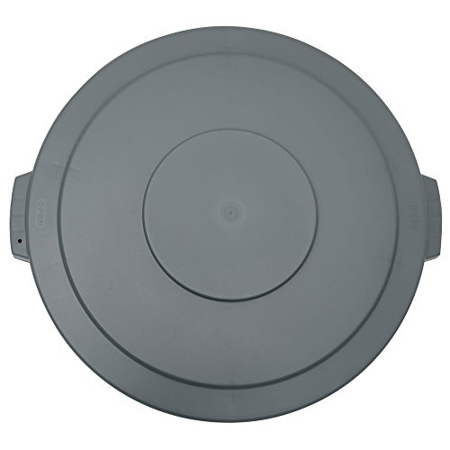 HUBERT® Garbage Can Lid for 44 Gal Trash Receptacle Grey Plastic Flat Lid 24 3/4Dia x 2" H