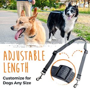 Mighty Paw Double Dog Leash | Dual Dog Leash, Two Dog Leash, Multiple Dog Leash for 2 Dogs, Double Leash for Dogs, Leash Splitter for Large and Small Dogs, 2 Dog Leash, Double Clip Dog Leash Coupler