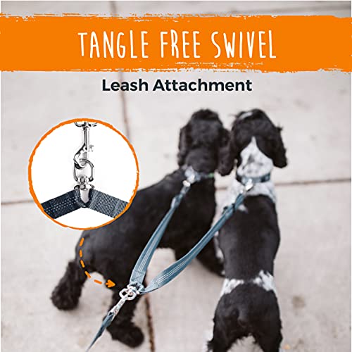 Mighty Paw Double Dog Leash | Dual Dog Leash, Two Dog Leash, Multiple Dog Leash for 2 Dogs, Double Leash for Dogs, Leash Splitter for Large and Small Dogs, 2 Dog Leash, Double Clip Dog Leash Coupler