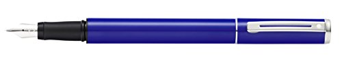 Sheaffer Pop Glossy Blue Fountain Pen with Chrome Trim and Medium Nib