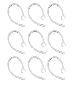 universal small clamp bluetooth ear hook loop clip replacement - set of 9 clear