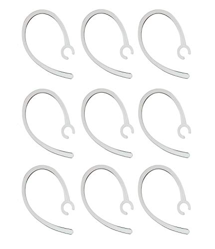 Universal Small Clamp Bluetooth Ear Hook Loop Clip Replacement - Set of 9 Clear