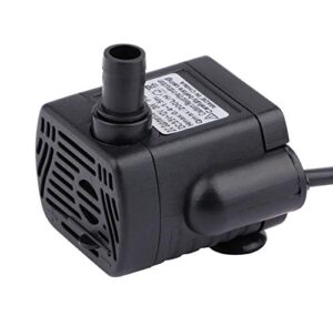 aquarium water pumps,driew mini submersible water pump, dc 5.5-12v 5v 9v 12v brushless waterproof pumps for pond aquarium with 4.5 feet cord, 200l/h