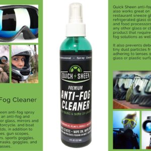 Quick Sheen Anti-Fog Spray for Glass, Windows, Glasses, Masks, Mirrors, Goggles