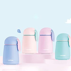 Kids Water Bottles for Girls Boys Insulated Vacuum Thermal Cute Rabbit Coffee Mug,Leak Proof,BPA Free by INVODA (Blue)