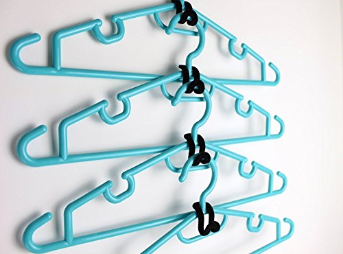 Bondream 50 pcs Mini Cascading Hanger Hooks Connector for Stack Clothes and Make Your Closet Space-Saving, Black