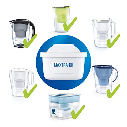 BRITA MAXTRA+ replacement water filter cartridges, compatible with all BRITA jugs -reduce chlorine, limescale and impurities for great taste - 6 Count (Pack of 1)