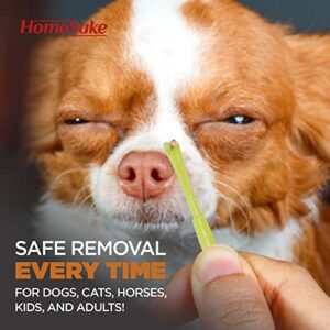 Homesake - Tick Remover Tool for Dogs, Cats & Humans - 1 Packs of 3 - Pain Free Tick Removal Twister Tweezers - Dog Tick Removal Tool - Tick Puller Removes Head & Body - Includes User Guide